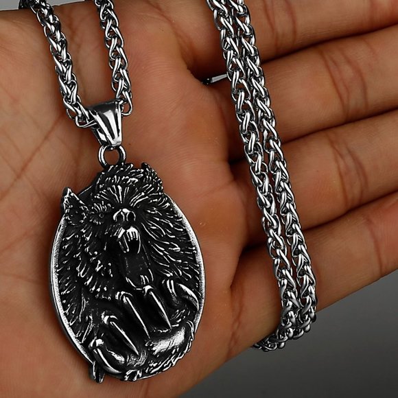 Accessories | Wolf Head Runes Stainless Steel Unisex Necklacependant ...